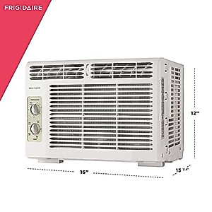 Frigidaire FFRA051WAE Window-Mounted Room Air Conditioner, 5,000 BTU with Temperature Control and Easy-to-Clean Washable Filter, in White