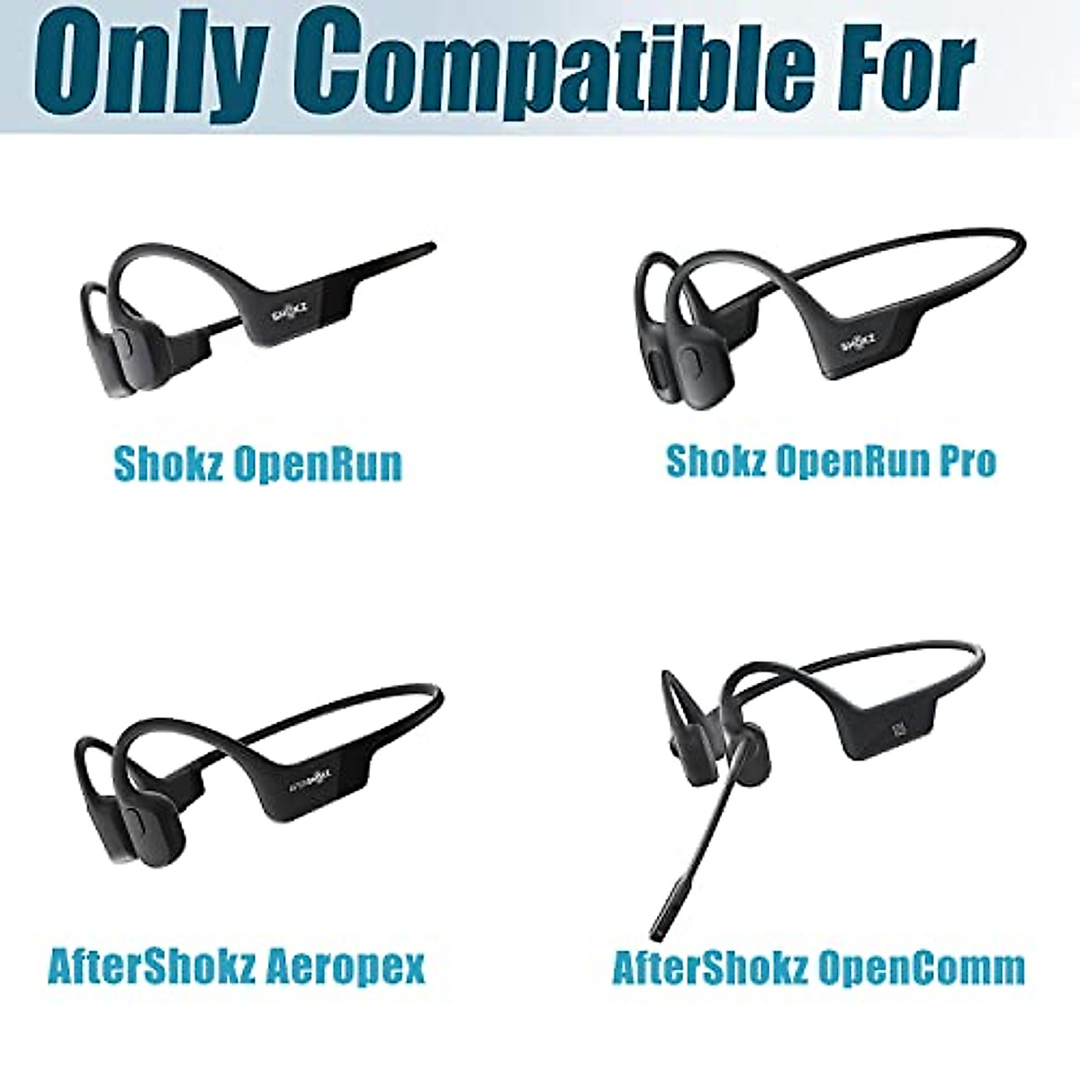 Replacement Charging Cable Flexible USB Cable with Magnetic Charger Connector Compatible with AfterShokz Aeropex/OpenComm & Shokz OpenRun/OpenRun Pro/OpenRun Mini (AfterShokz Aeropex Mini) Headphones