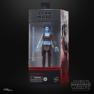 STAR WARS The Black Series Aayla Secura Toy 6-Inch-Scale Attack of The Clones Collectible Action Figure, Toys for Kids Ages 4 and Up
