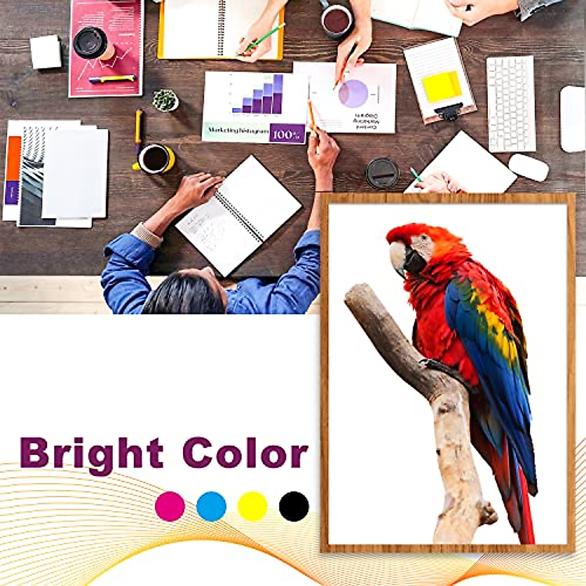 Mutikor Compatible Ink Bottle Replacement for GI26 GI-26 Combo Packs use with MAXIFY GX6020 GX7020 Printer (1Black 1Cyan 1Magenta 1Yellow) 4 Pack