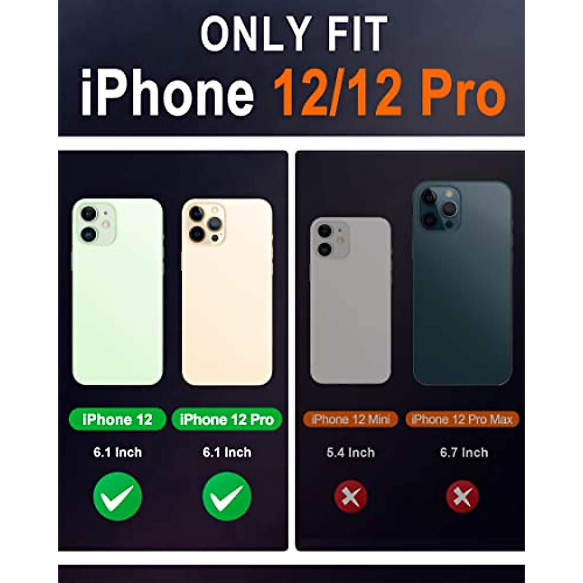 SHIELDON Case for iPhone 12/12 Pro 5G, Genuine Leather Wallet Case Magnetic RFID Blocking Credit Card Holder Kickstand Shockproof Case Compatible with iPhone 12/12 Pro (6.1 Inch 2020) - Black