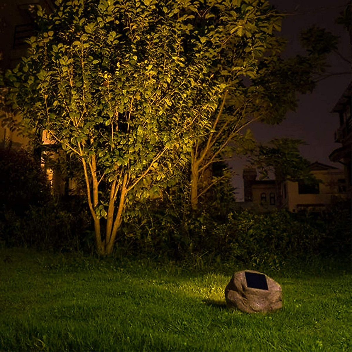 YJFWAL Bethlehem Lighting 2021 Upgraded Version 2 Pack 10 LED Solar Rock Lights, Stone Lights Outdoor Waterproof Light for Patio, Garden, Backyard Pathway Driveway Landscape Rock