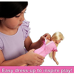 Barbie My First Barbie Preschool Doll, "Malibu" with 13.5-inch Soft Posable Body & Blonde Hair, Plush Kitten & Accessories