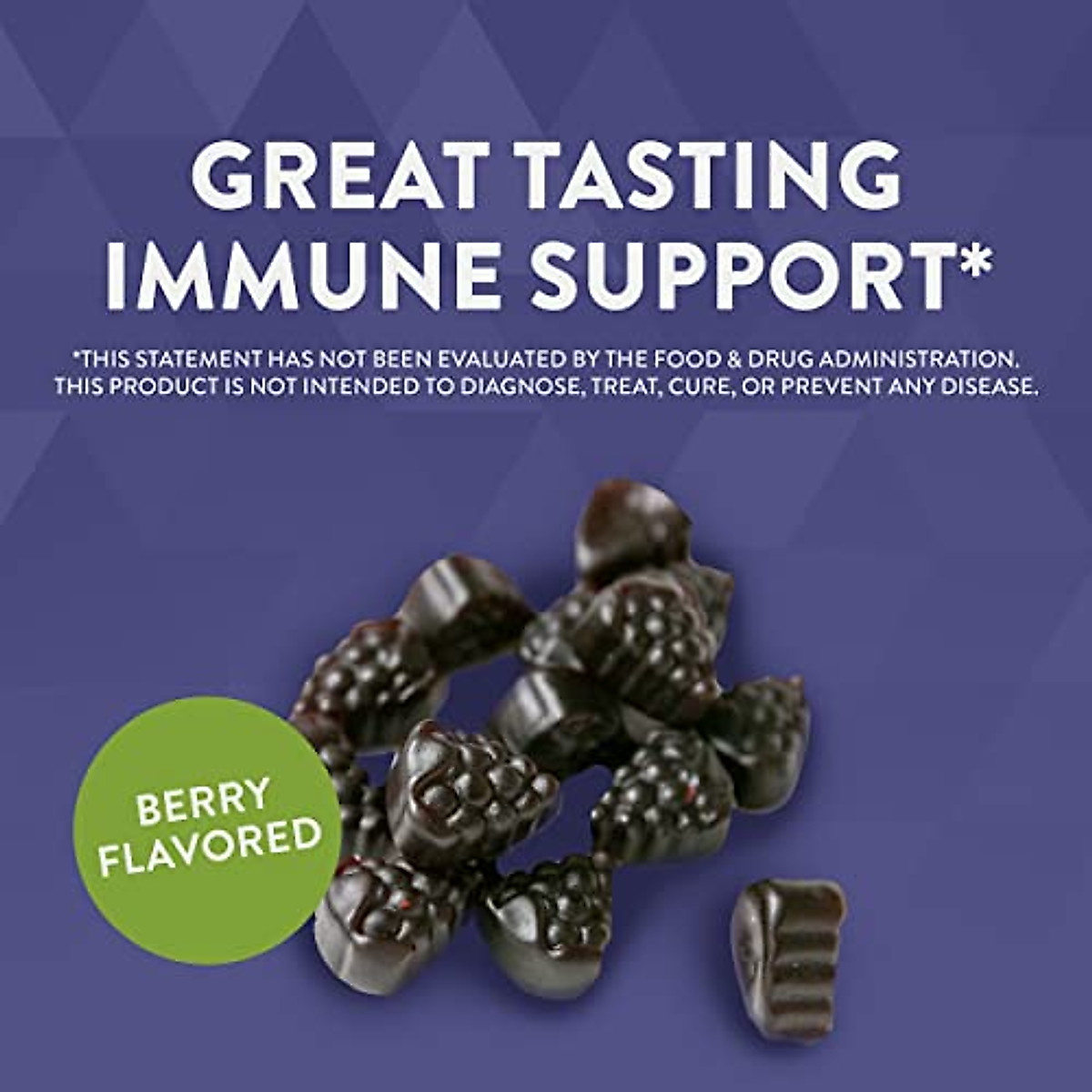 Nature’s Way Sambucus Relief Gummies, Feel Better Faster**, Reactive Support, Clinically Proven South African Geranium, with Elderberry, Vitamin C & Zinc, 60 Gummies