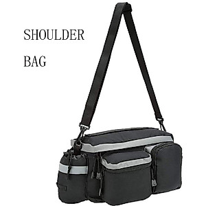 BicycleStore Bike Rear Seat Bag Trunk Bags Bike Panniers Waterproof Cycling Bag Rack 7L Bicycle Accessories Black