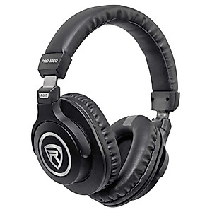 Soundcraft Notepad-5 Channel Podcast Mixer Podcasting Interface Bundle with Rockville PRO-M50 Studio Headphones, RMC-XLR Handheld Wired Mic and RTMS21 Desktop Tripod Mic Stand with Pop Filter