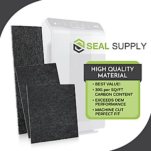 Seal Supply 4 Pack of Idylis C Carbon Activated Pre Filters Machine Precut Compatible with Idylis Purifier Model IAP-10-200