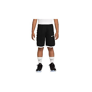 Nike Dri-FIT Elite Big Kids' (Boys') Basketball Shorts, Black/White, Medium