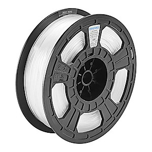 Dremel DigiLab PETG-TRA-01 3D Printer Filament, 1.75 mm Diameter, 0.75 kg Spool Weight, Color Translucent, RFID Enabled, New Formula and 50 Percent More per Spool
