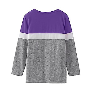 Infant Toddler Baby Boy Girl Sweatshirt Pullover Unisex Casual Solid Sports Sweatshirt T-Shirt Tops Baby Sweatshirts Purple