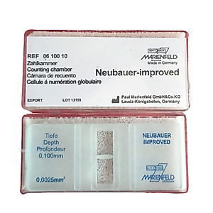 Cell Counting Chamber Brightline 06 100 10 Neubauer Improved MarienfeId lab cellware