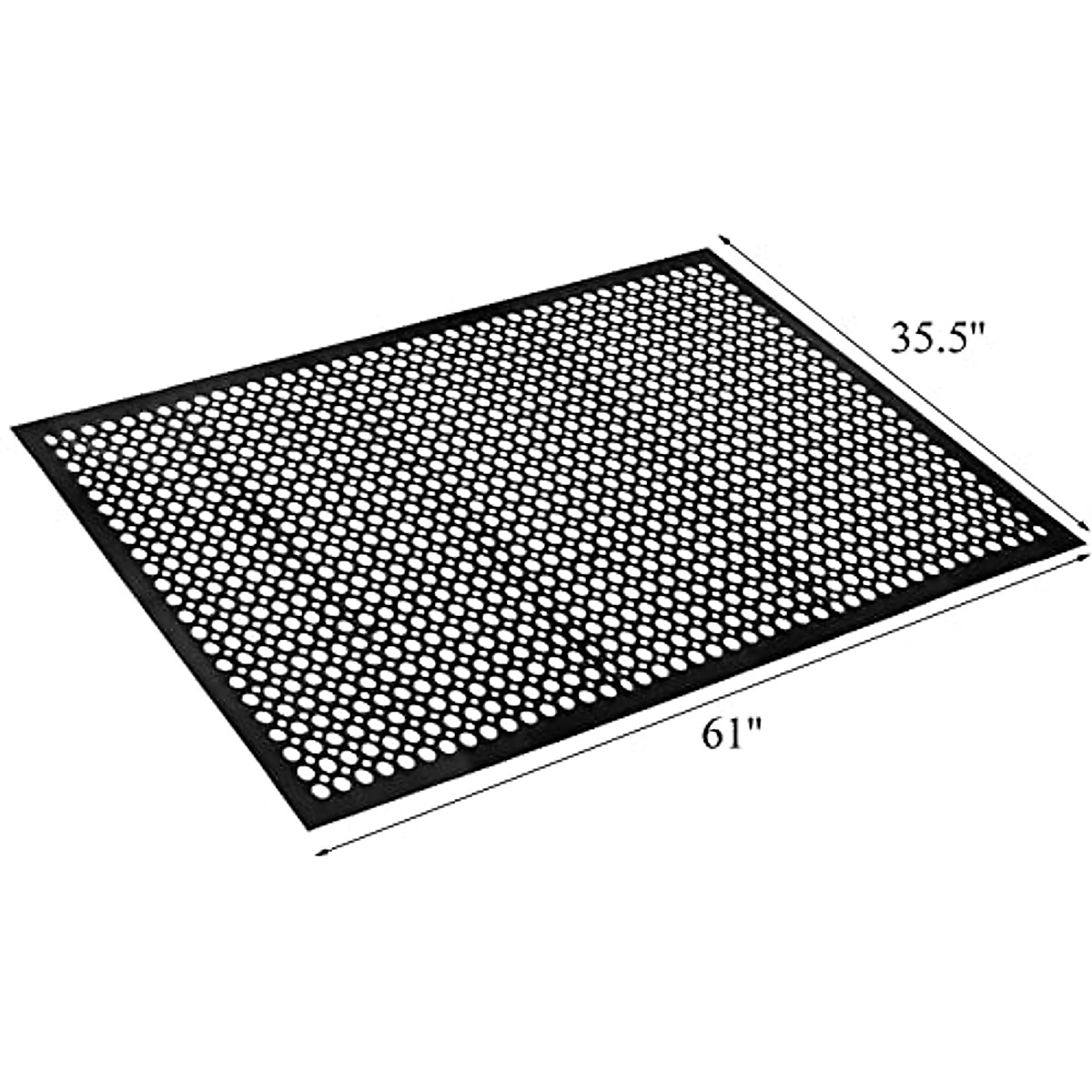 Yesland Rubber Door Mat 61 x 35 Inches, Packed in Roll Durable Restaurant Kitchen Non-Slip Bar Drainage Utility Floor Mat, Ideal Anti-Fatigue Entry Way Doormat for Home Garden Indoor Outdoor Wet Area