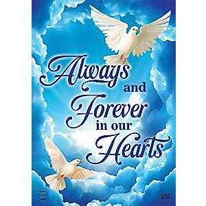 Briarwood Lane Always and Forever Doves Bereavement Garden Flag Religious Inspirational 12.5" x 18"