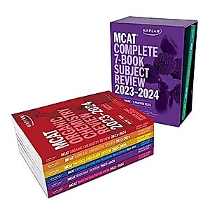 MCAT Complete 7-Book Subject Review 2023-2024, Set Includes Books, Online Prep, 3 Practice Tests (Kaplan Test Prep)