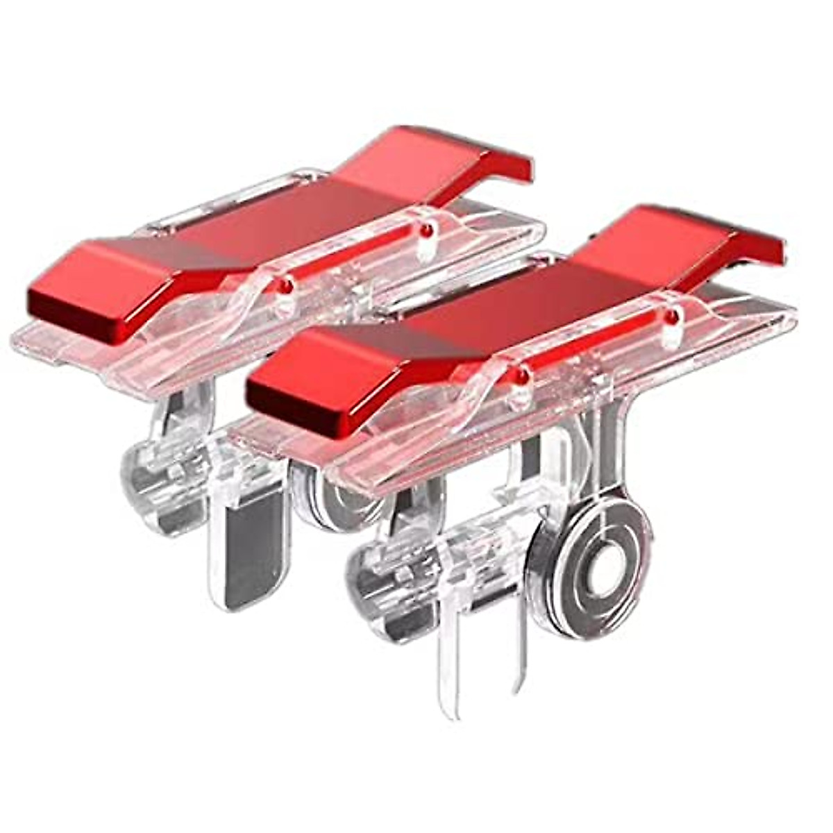 Mobile Phone Gaming Trigger,Mobile Phone Gaming Trigger 1 Pair Gamepad for Button Handle for L1R1 Shooter Controllers Keypads Grip for Phone - Red