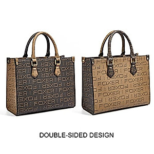 Large Tote Handbags for Women, Faux Leather Ladies Top-handle Bags Womens Large Shoulder Purses and Handbags Women's Fashion PVC Signature Leather Pocketbooks