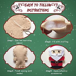 MOMOTOYS Sewing Kit for Kids, Fun & Educational Christmas Sew Craft Set for Boys and Girls Ages 8-12, Complete Beginner Sewing Kit with Felt Plushie for Creative DIY Projects