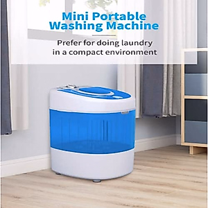 Portable Mini Washer, Timed with Spin Dryer, Wash Capacity 7.7 lbs, Small Semi-Auto Compact Washer, Durable Design Washer Energy Efficient, Spin Controller