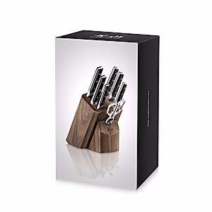 Cangshan TC Series 1021219 Swedish 14C28N Steel Forged 8-Piece Knife Block Set, Walnut