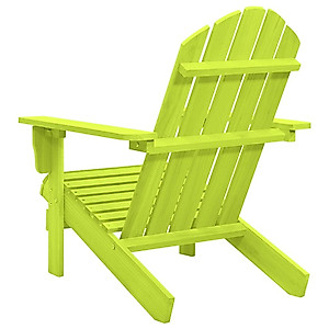 Tidyard Patio Adirondack Chair Solid Fir Wood Green Outdoor Fire Pit Chair Wooden Garden Armchair for Porch Pool Lawn Deck Backyard Balcony Outdoor