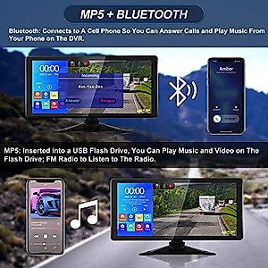 Vekooto RV Camera System, 4K Backup Camera with 10.36'' Touch Screen, Waterproof 4 AHD Rear Side View Camera, for Truck/Semi-Trailer/Camper/RV/Bus, 32GB Micro SD CardT9