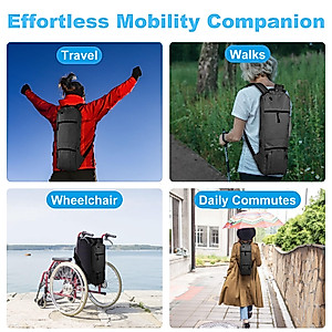 APDTEK Portable Oxygen Tank Backpack Holder for Size D (M-15), Comfortable Medical Oxygen Cylinder Backpack Bag with Durable Straps, Size JD (M-22) Oxygen Bag for Travel - Easy to Carry (Black)