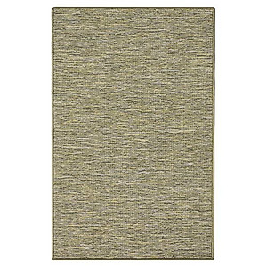 Ottomanson Machine Washable Tonal Design Jute Back 2x3 Reversible Indoor/Outdoor Area Rug for Patio, Living Room, Bedroom, Office, Dining Room, 2' x 3', Green