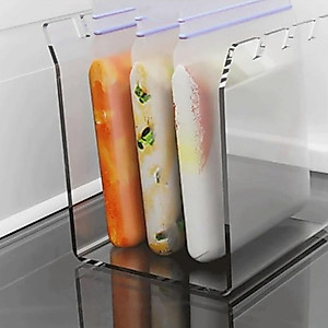 Cyrank Ziplock Bag Holder 2pcs, Baggy Rack Holder for Food Prep Bag Zip Lock Freezer Bag Stand Food Storage Bag Stand Hands-Free to Pour Leftovers Filling Zip Lock Freezer Bag Stand