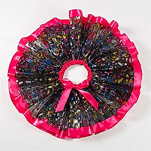 Baby Lightweight Short Pants 2 to 11 Years Kids Girls Halloween Dance Party Dress Cartoon Tulle (Hot Pink, 5-8 Years)