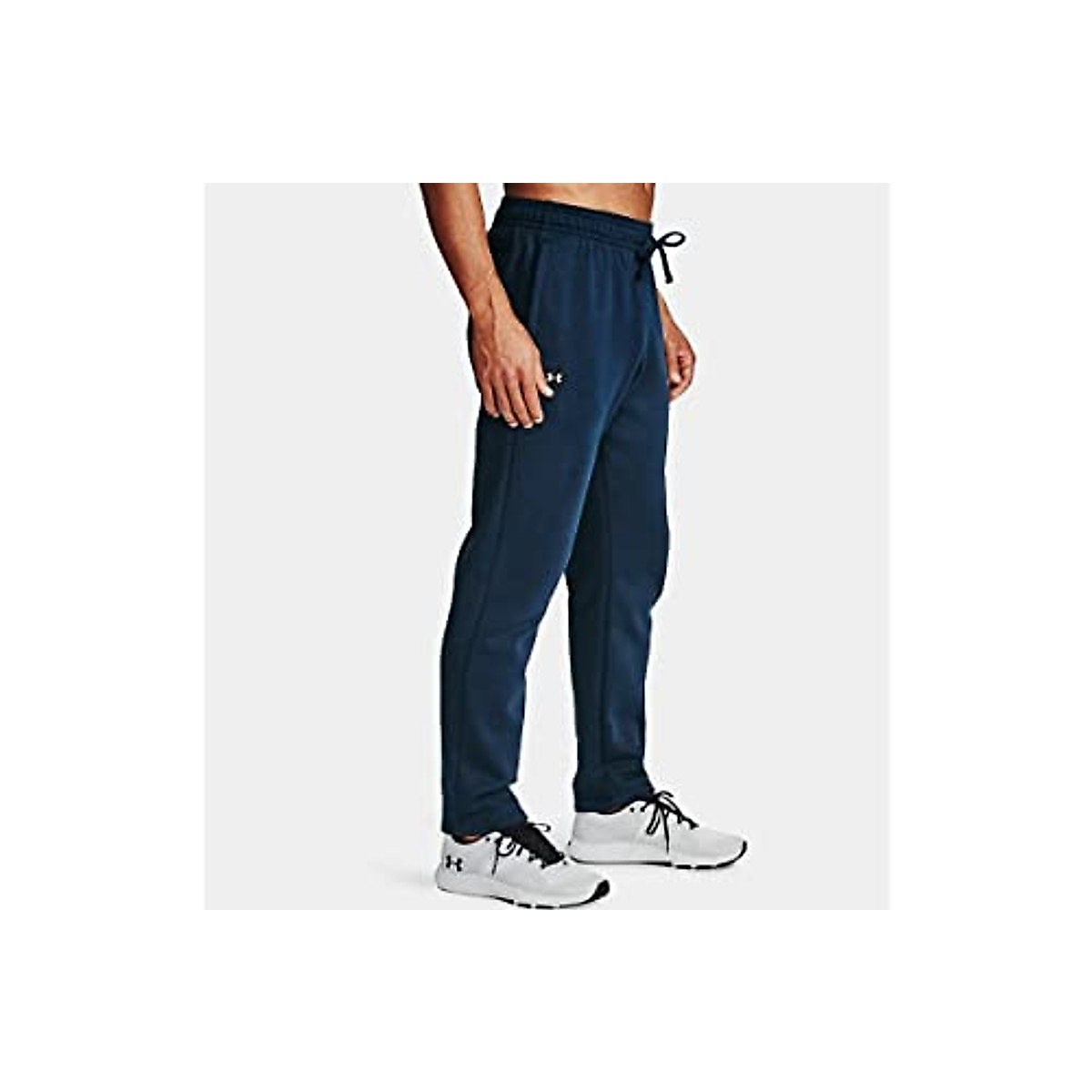Under Armour Mens Rival Fleece Pants , Academy Blue (408)/Onyx White , X-Large