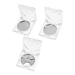 FRCOLOR 14pcs Transparent Blush Box Loose Powder Case Makeup Vial Makeup Eyeshadow Case Transparent Blush Organizer Empty Eyeshadow Containers Empty Blush Plastic Travel Filling Powder Box