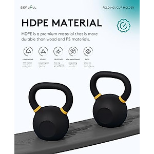 SERWALL Foldable Adirondack Chair, HDPE Adirondack Chair with Wood-Texture-Gray