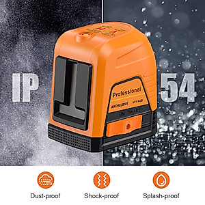 Laser Level Self Leveling, [Dual Laser Module] CHILEAD 100ft Green Cross Line Nivel Laser, Rechargable Lazer Level Tool for Picture Hanging Wall Floor Tile Construction with 360° Magnetic Base& Pouch