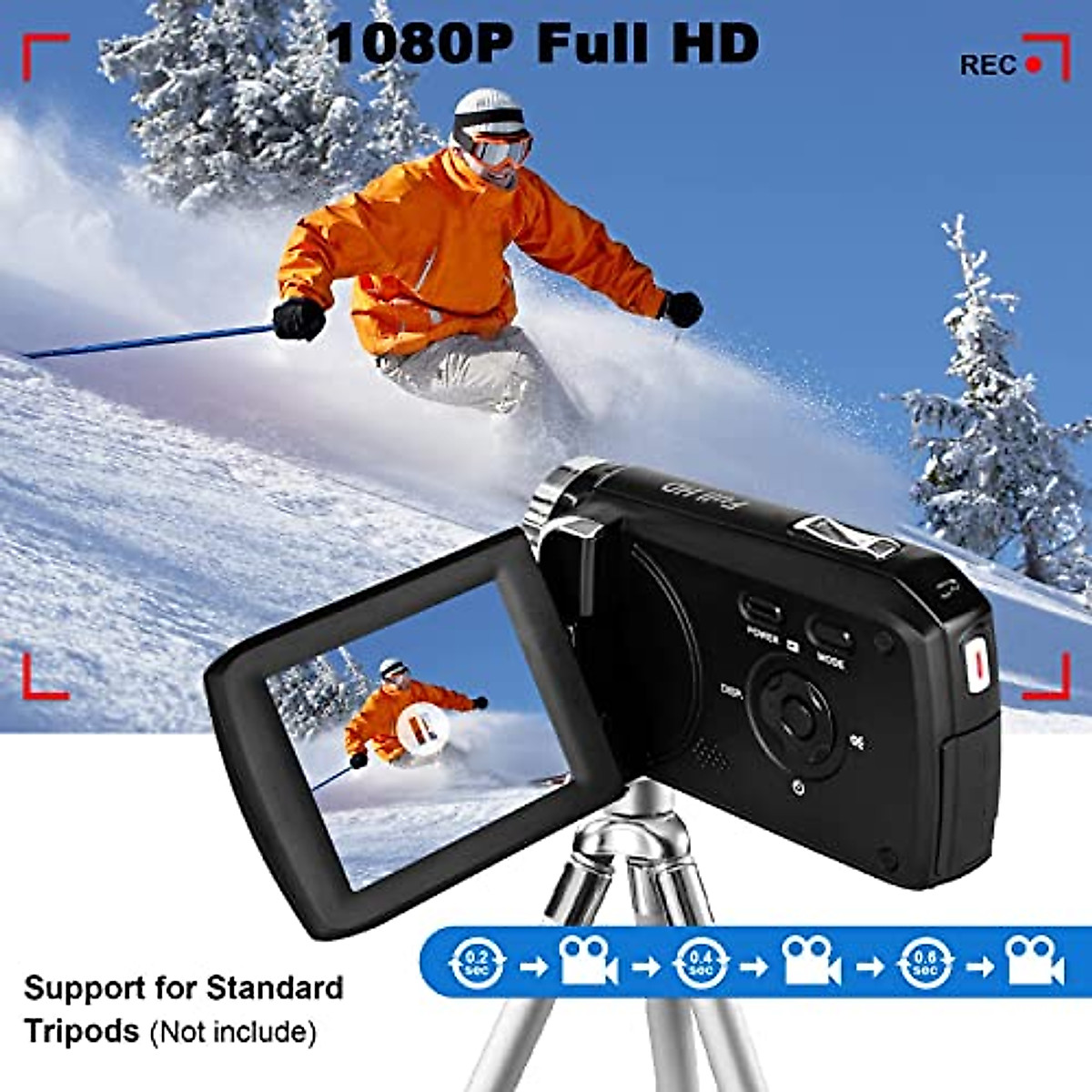Heegomn Video Camera Camcorder 2.7K 36MP Video Recorder Camera Vlogging Camera for YouTube TikTok Digital Camera Recorder Kids Camcorder with 2.8" LCD Screen,8X Digital Zoom for Teens Beginners