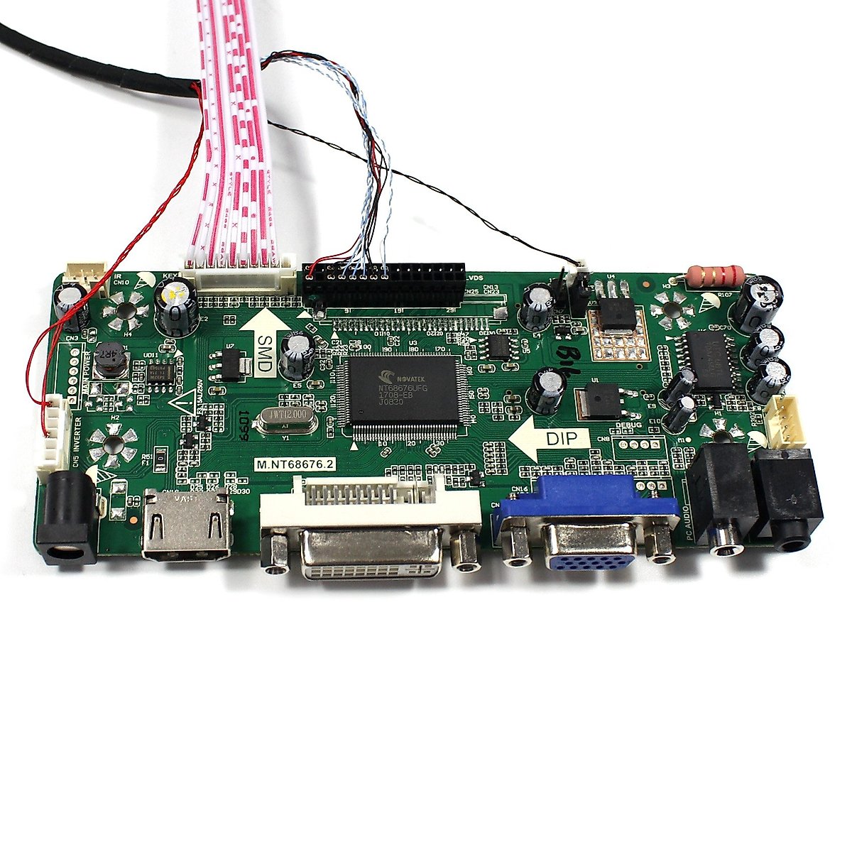 HDMI+VGA+DVI+Audio Input LCD Controller Board for HSD089IFW1 LTN089NT01 8.9" 1024x600 LCD Panel