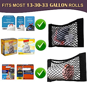 Nelspen Extra Large Trash Bag Holder Mesh Storage Net Grocery Bag Organizer Dispenser for Aluminum Foil, Garbage Bag, Plastic Wrap, Shopping Bag Under Sink Cargo Organizers for Home and Wall Mounted