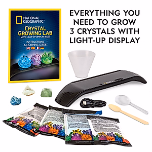 NATIONAL GEOGRAPHIC Geology Bundle – Including Rock Collection Box for Kids, Crystal Growing Kit, and Gemstone Dig Kit, Real Gemstones and Crystals, Science Kit for Boys and Girls (Amazon Exclusive)