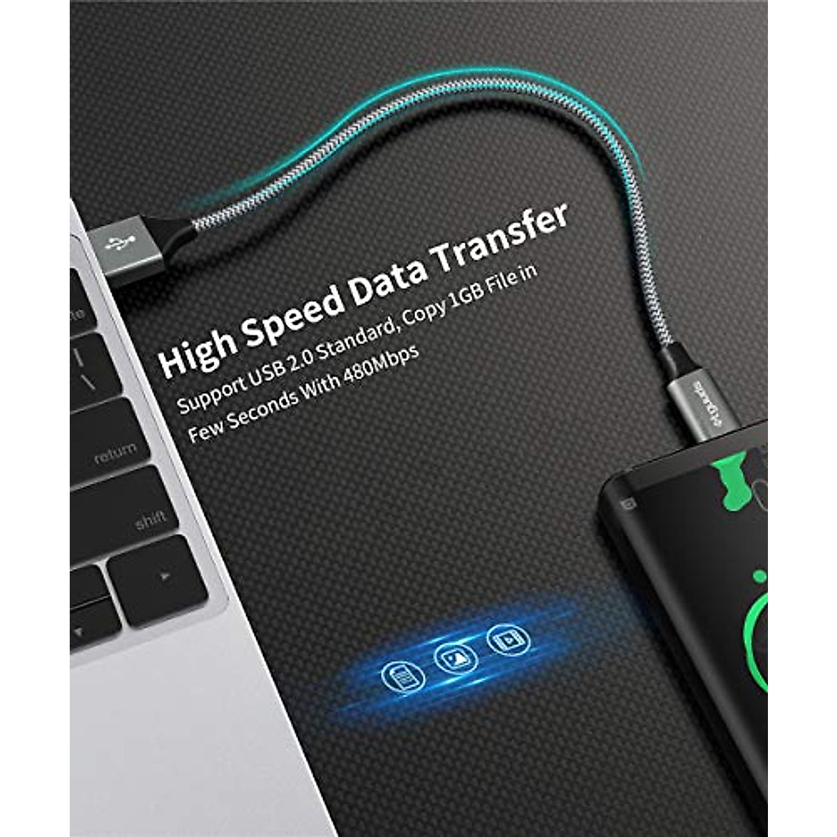 etguuds USB C Cable Fast Charging [4-Pack, 1/3/6/10 ft], Nylon Braided Type C Charger Cord Compatible with Samsung Galaxy S10 S9 S8 Plus S10E Note 20 10 9 8, A10e A20 A30 A50 A70 A51 A71, LG G6 G7 G8