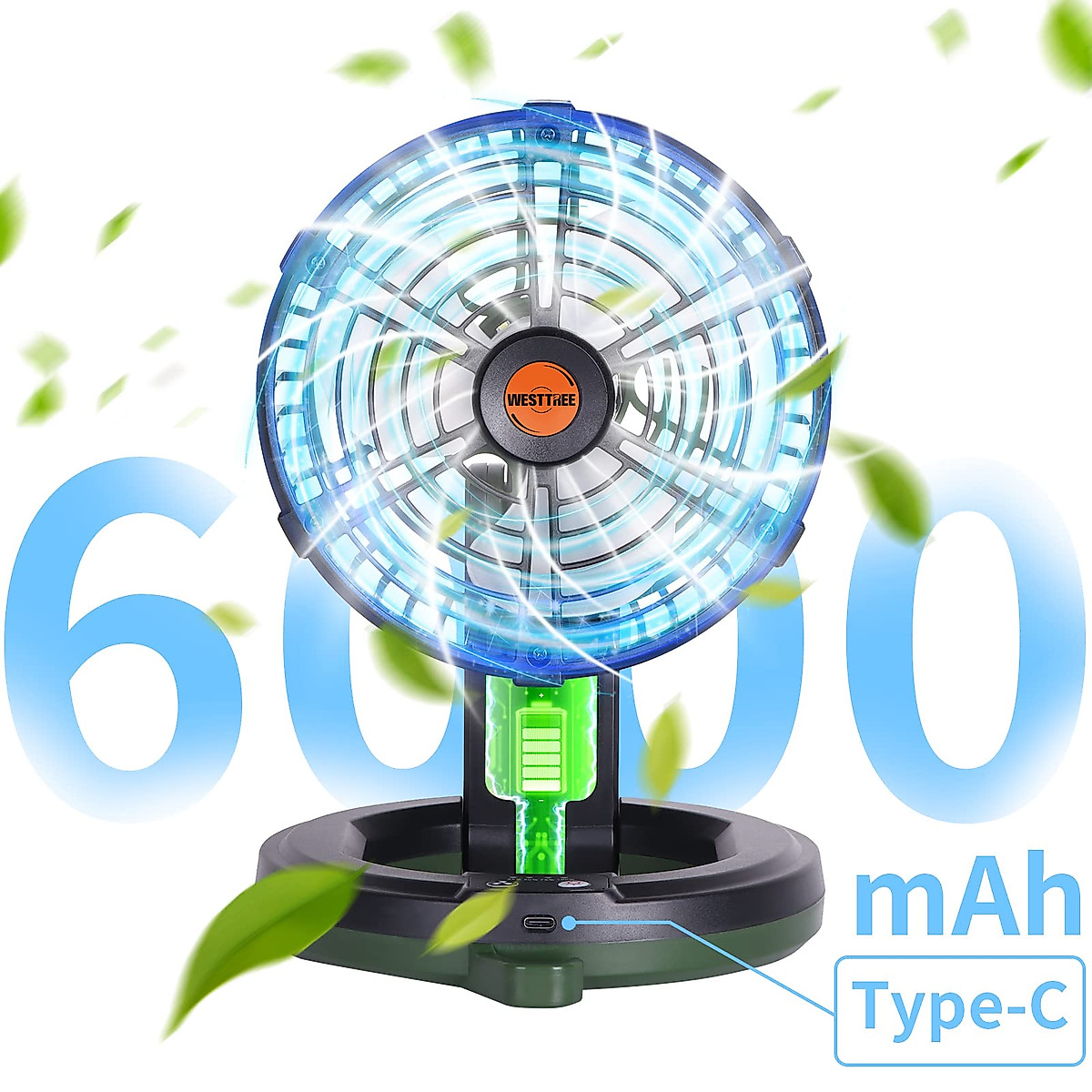 Portable fan Battery Operated Fan USB Desk fan Camping Fan for Tents,Battery Operated portable Fan Personal Fan battery powered fan camping portable fan Outdoor fan Rechargeable Fan with Hanging