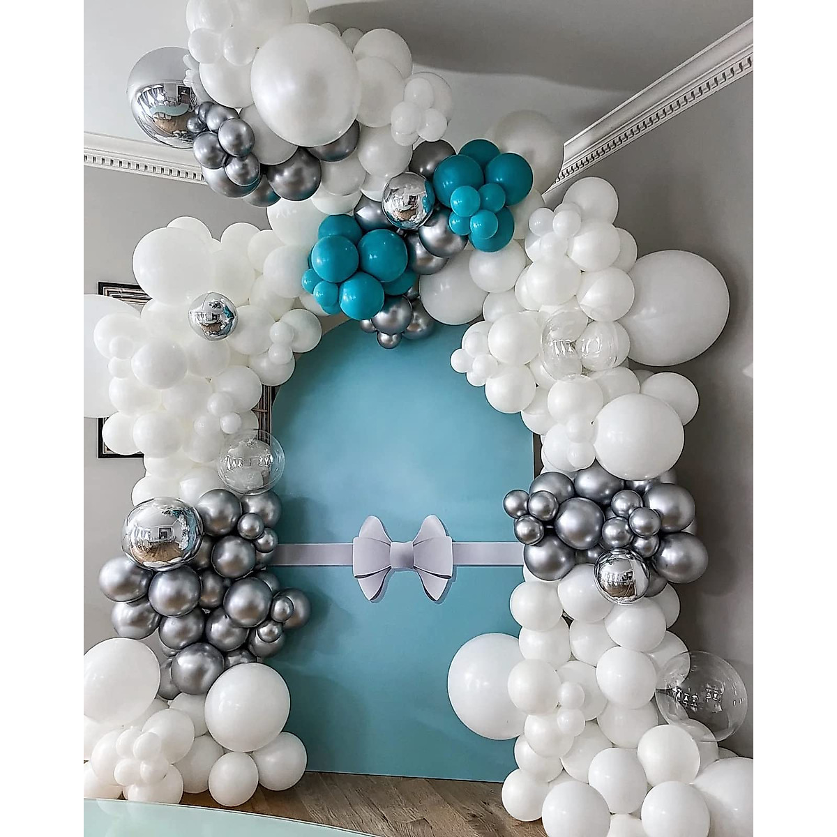 FOTIOMRG White Balloons 12 inch, 50 Pack Matte White Latex Party Balloons Helium Quality for Birthday Graduation Baby Shower Wedding Bridal Bachelorette Party Decorations (with White Ribbon)