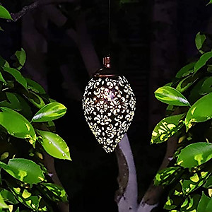 Solar Lantern, Retro Landscape Light, Waterproof Environmentally Friendly LED Home Lighting Iron Garden for Outdoor Decor Yard