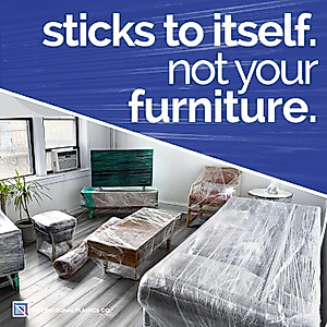 International Plastics (R) Industrial Mini Stretch Wrap Film with Handle 5" 1000 ft 80 Gauge for Pallet Wrap, Moving Supplies Stretch Wrap & Shrink Wrap Cling Packaging Heavy Duty (2)