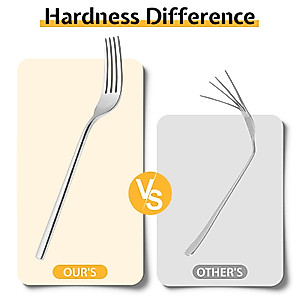 KINGSTONE Silverware Set, 30-Piece Forged Flatware Set Cutlery Set Premium Stainless Steel, Service for 6, for Kitchen, Home, Wedding, Party, Mirror Polished and Dishwasher Safe