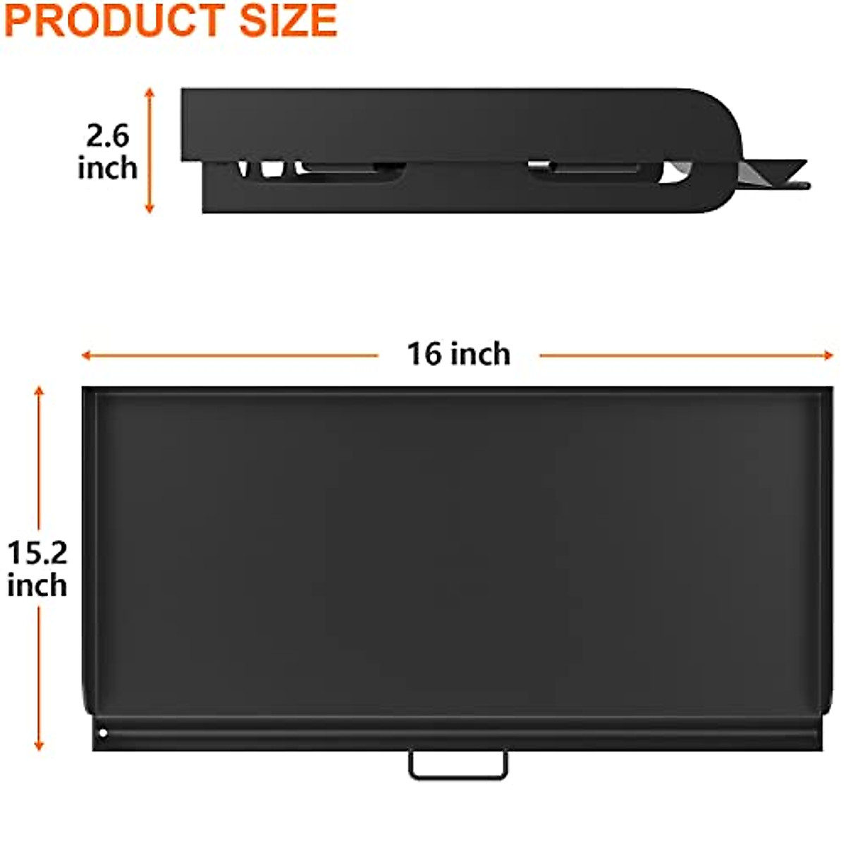 MixRBBQ 14 x 32 inch Heavy Duty Steel Griddle with Carrying Bag for Camp Chef Stove Grill, Nonstick Flat Top Cooking Griddle, Outdoor BBQ Camping Grills Accessories
