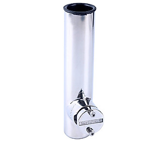 Amarine Made 4Pcs Lower Clamp Fishing Pole Rod Holder for Boat, Stainless Clamp on Fishing Rod Holder for Rails 7/8" to 1"