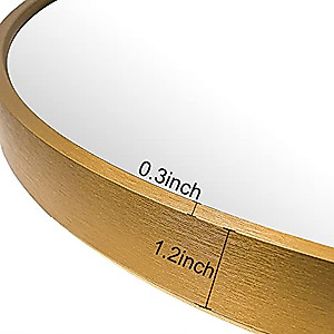 URnicehome Round Mirror 36 Inch Gold Circle Wall Mirror Metal Framed Mirror for Bedroom Bathroom Living Room Entryways Washrooms and More