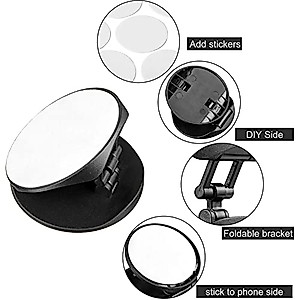 30 Phone Grip Holder with Double-Sided Sticker Phone Finger Expanding Stand Holder for Almost Phones Cases (Black, White)