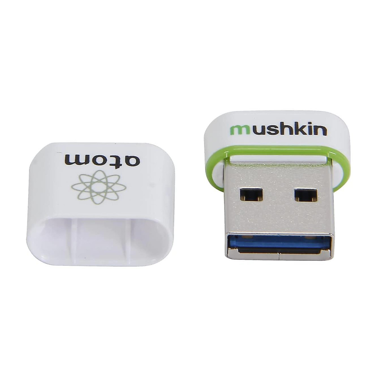 Mushkin 128GB Atom USB 3.0 Flash Drive - White/Green