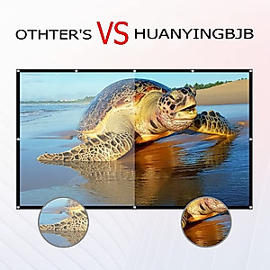 84" Projector Screen,4K 16:9 HD Rear Front Projector Screen Movie Screen Foldable Projection Screen Double-Sided Portable Outdoor Indoor Projector Screen for Movie Home Theater Yard Travel (84)