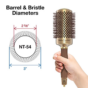 Olivia Garden NanoThermic Ceramic + Ion Round Thermal Hair Brush NT-54 (2 1/8")